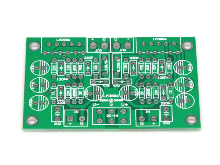 LM3886 Dual Channel Pure AMP Dynamic Feedback Circuit PCB Empty Board ...