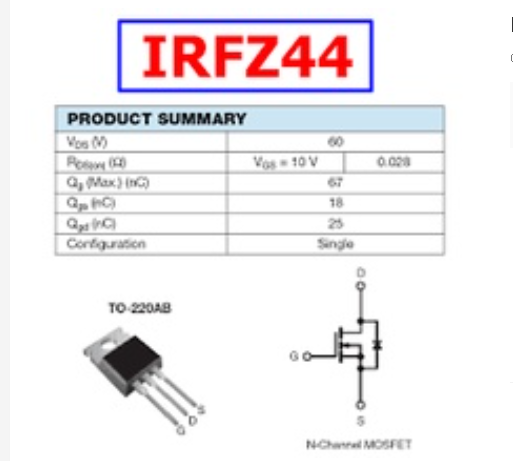 IRFZ44 MOSFET N 60V 50A IRFZ44 transistor MOSFET kênh N 60V 50A | Lazada.vn