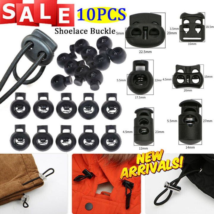 10x Shoe Lace Shoelace Buckle Rope Clamp Cord Lock Stopper Run Sports ...