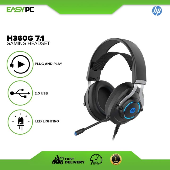 EasyPC | HP H360G 7.1 Gaming Headset Earphones For Better Gaming ...