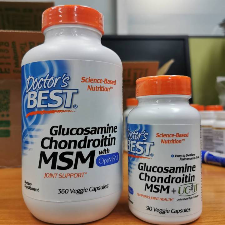 Doctor's Best Glucosamine Condroitin MSM UC II OptiMSM Supports Joint ...
