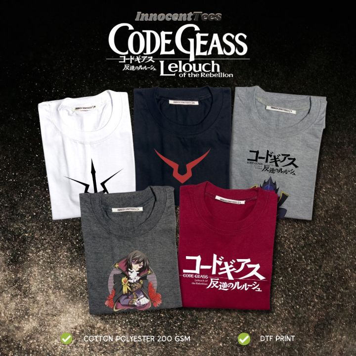 [INNOCENTTEES] CODE GEASS TSHIRT II ANIME INSPIRED SHIRT II SMALL TO ...