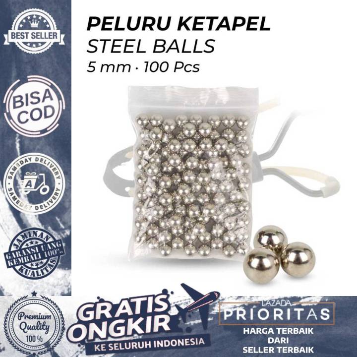 Stell Ball Gotri Sepeda 5, 7, 8, 9 dan 10 MM 1Gross(100 Butir) | Lazada ...