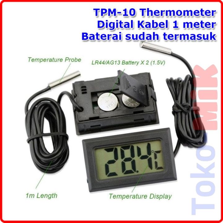 THERMOMETER SUHU DIGITAL LCD ALAT UKUR TEMPERATUR TERMOMETER | Lazada ...