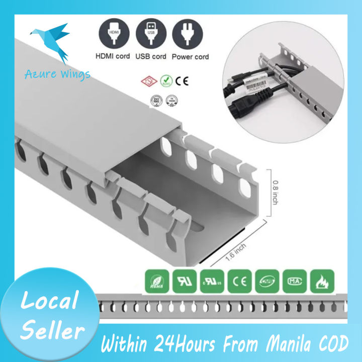 1Pc Cable Raceway Cable Organizer Open Slot Wiring Raceway Duct with ...