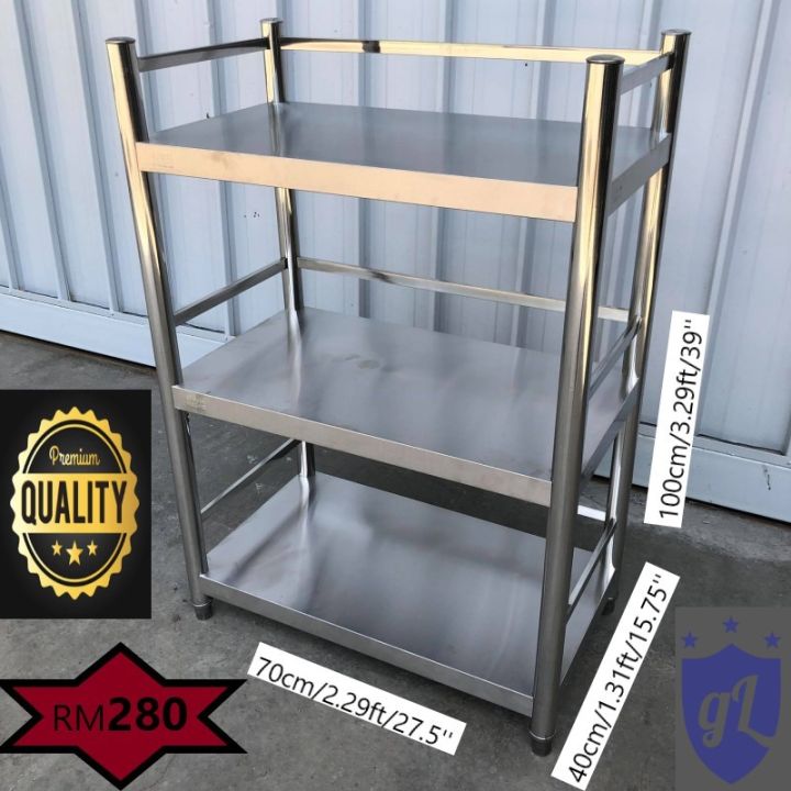 [ GUAN LEE ] SUS304 Kitchen Storage Rack / Pot Rack (70*40*100cm) [ SUS ...