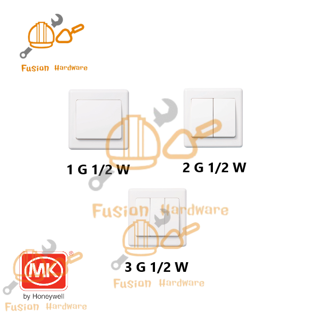 🔥 Ready Stock 🔥 MK SR WHI 1/ 2/ 3 Gang 1/ 2W 10AX Wide Rocker Single ...