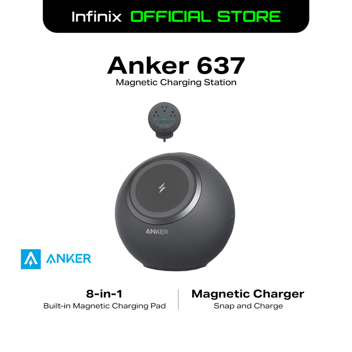 Infinix Anker 637 Magnetic Charging Station (MagGo), Magnetic Wireless ...