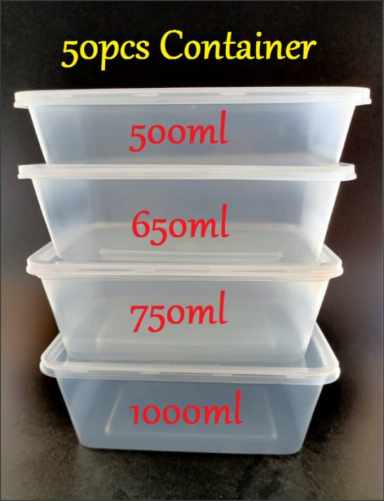 Asiatic 500ml 650ml 750ml 1000ml Microwave Safe Rectangular Disposable ...