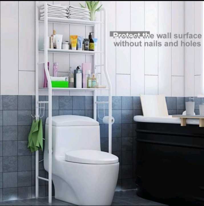 Smart Organizer Bathroom Over Toilet Storage Rack Upper Curved Toilet ...