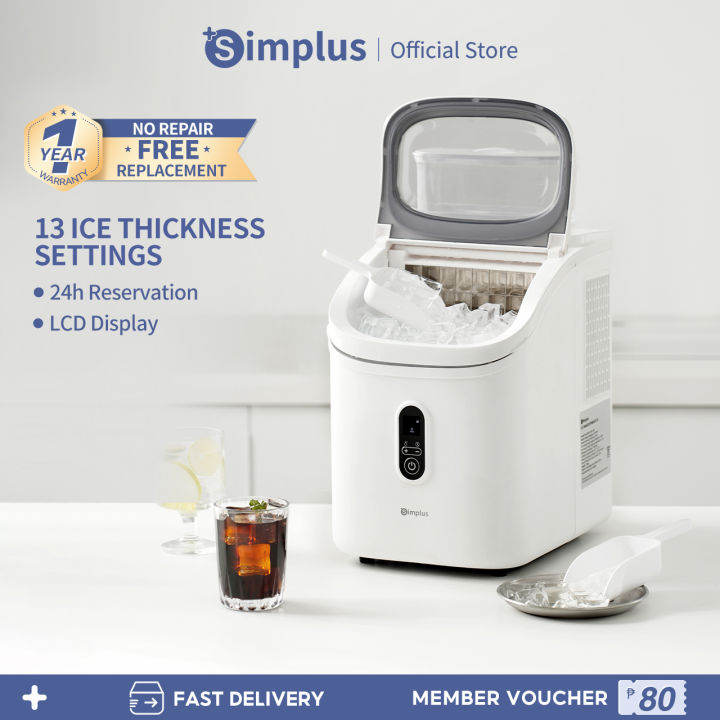 Simplus Automatic Ice Maker Machine Ice Cubes 24h Reservation 13 Ice ...