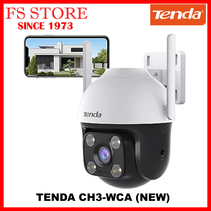 TENDA CH3-WCA 1080P OUTDOOR WI-FI PAN/TILT CAMERA FULL COLOR NIGHT ...