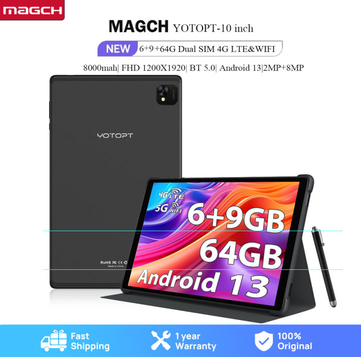2024 New MAGCH -YOTOPT T28 Tablet 10.1 Inch 1200x1920 IPS Android 13 6 ...