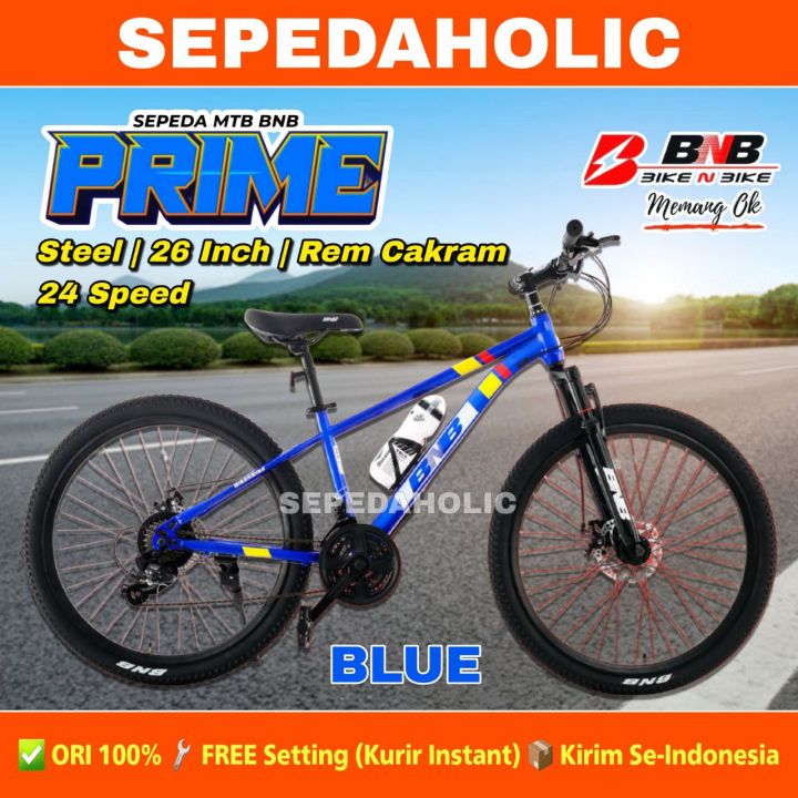 Sepeda Gunung MTB BNB PRIME Ukuran 26Inch Steel Rem Cakram 24 Speed ...