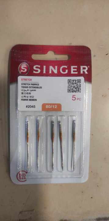 Ball Point Singer Needles #12 (5 needles Per Pack) 2045 | Lazada PH