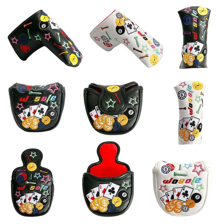 GONGL Waterproof Embroidery Wedge cover Golf Mallet Putter Cover Golf ...