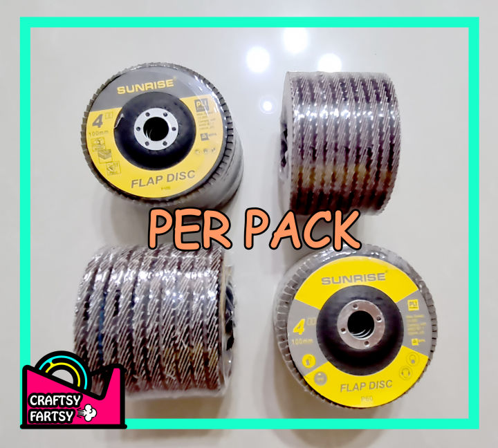 (PER PACK - 10pcs) SUNRISE Flap Sanding Disc 4inches/ Flap Disk/Flap ...