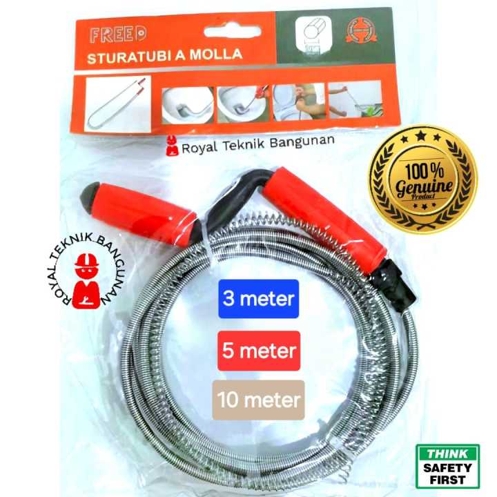 Kawat Pembersih Saluran Pipa Mampet 3 - 5 - 10 Meter / Sodokan Flexible Anti Sumbat Air Toilet ...