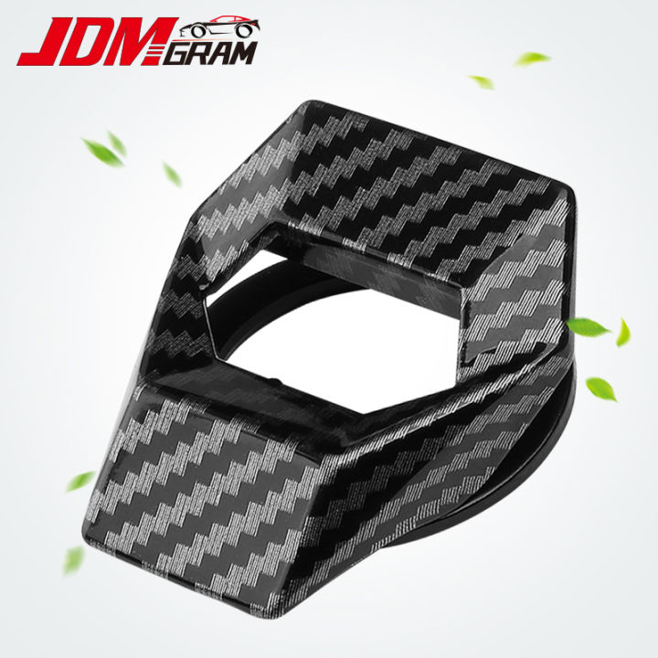 JDMGRAM Carbon Fiber Car Engine Start Stop Button Protective Cover ...