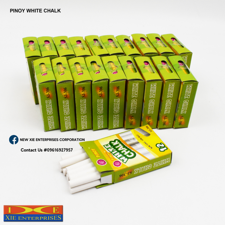 PINOY Chalk (Colored & White) Board Chalk (20 Box) Office & School ...