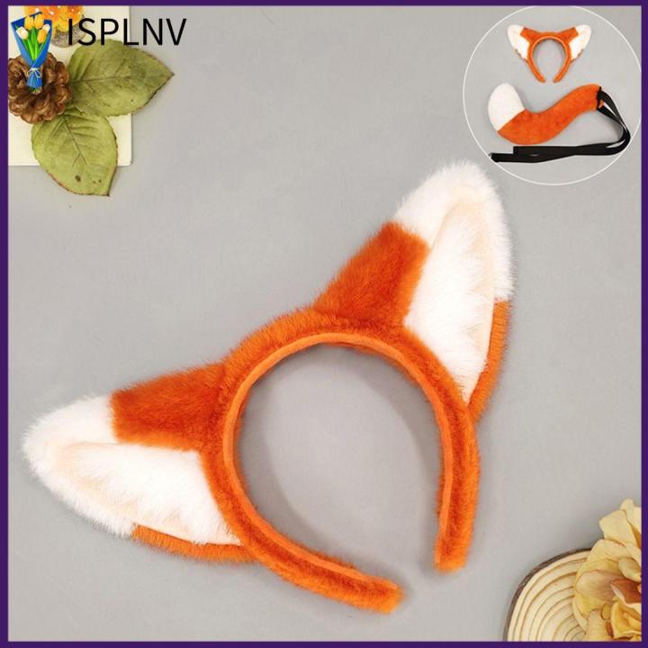 ISPLNV Zootopia Fox Ear Headwear Judy Hopps Nick Wilde Plush Tail Cute ...