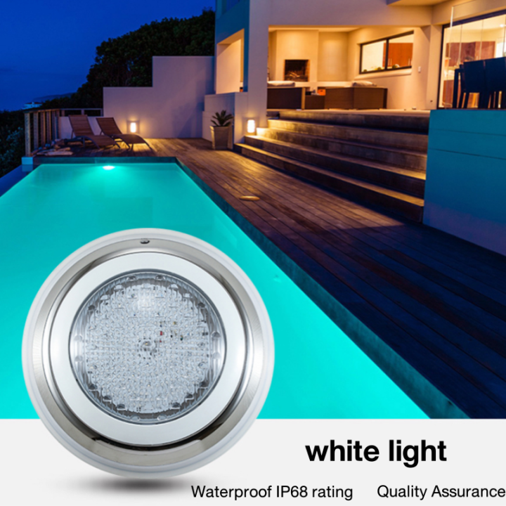 LED White Swimming Pool Light AC12V LED Underwater Light Waterproof IP68 304 Stainless Steel ...