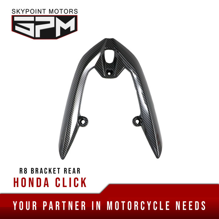 R8 CARBON FIBER BRACKET REAR FOR HONDA CLICK/VARIO V2 GAME CHANGER T ...