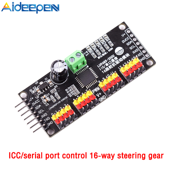 Aideepen LU9685 16 Channel PWM Servo Driver Board IIC Interface LU9685 Module Controller for Ar ...