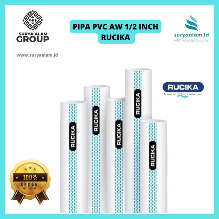 PIPA PVC AW 1/2" RUCIKA | STANDART | 4 METER | Lazada Indonesia