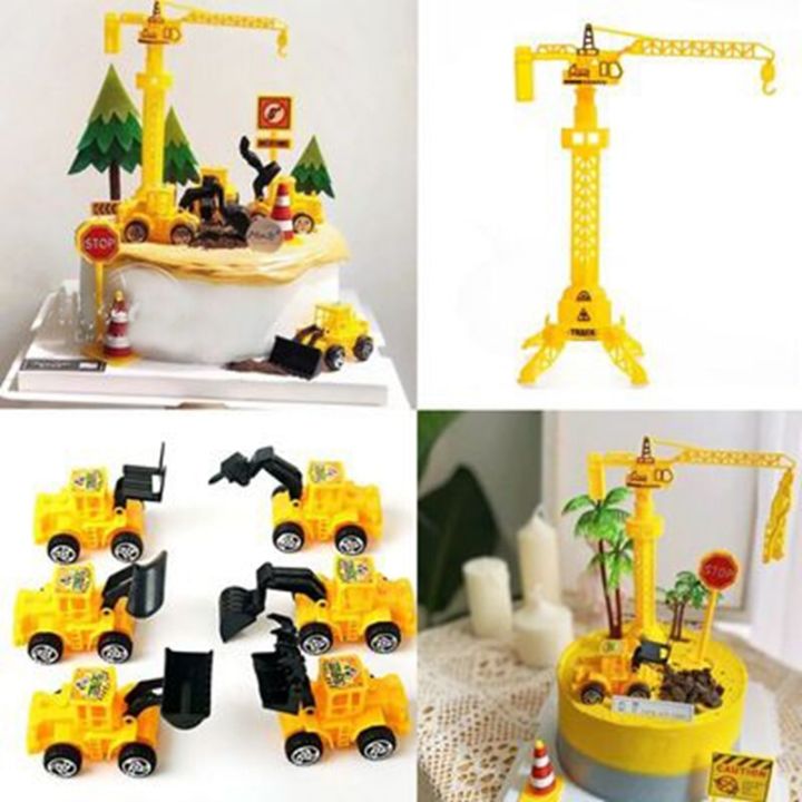 Construction Cake Topper Engineering Cake Topper Crane Cake Topper