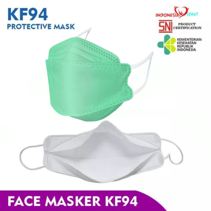 Masker KF94 isi 5pcs & 25pcs Masker Dewasa KF 94 3ply Earloop Mask IZIN ...