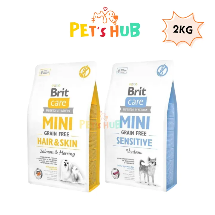 Brit Care Mini Grain Free 2kg & 7kg Dry Dog Food [sensitive/ hair & skin] | Lazada