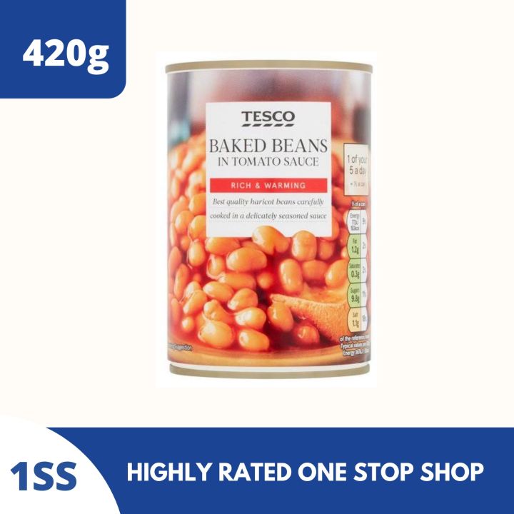 Tesco Baked Beans In Tomato Sauce 420g | Lazada PH