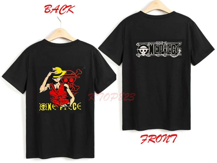 Black One Piece Anime Cotton Shirt with Back Print | Lazada PH