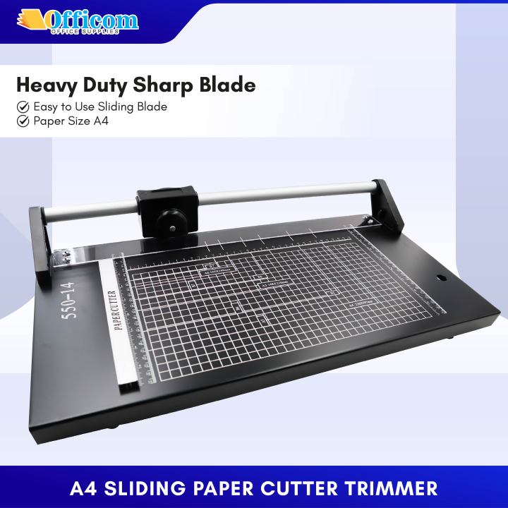 Officom A4 Size Sliding Paper Cutter Heavy Duty Sharp Blade Paper ...
