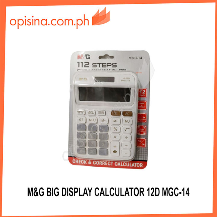 M&G BIG DISPLAY CALCULATOR 12D MGC-14 | Lazada PH