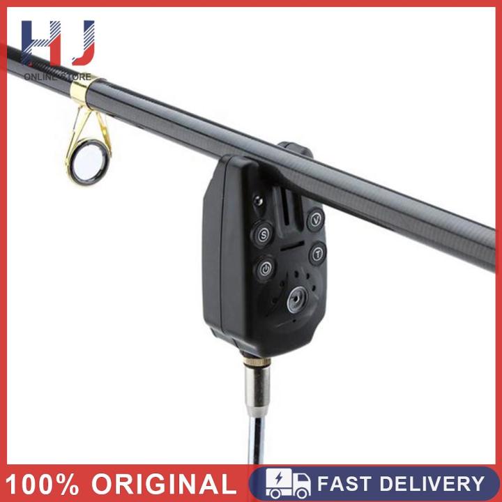2 LEDs Electronic Buzzer Water Resistant Fishing Rod Alarm with Loud ...