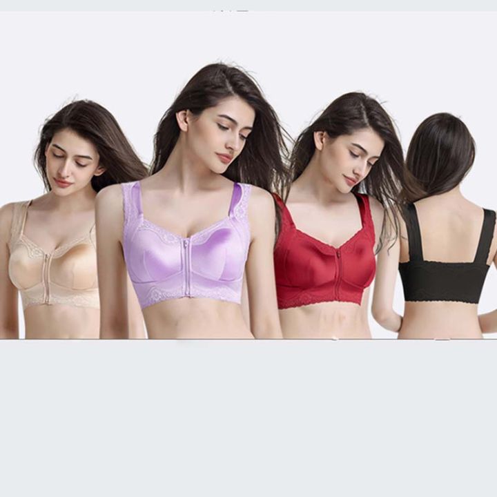Women Post Surgical surgery Front Open Full Support Recovery Bra non-padded wire free Post ...