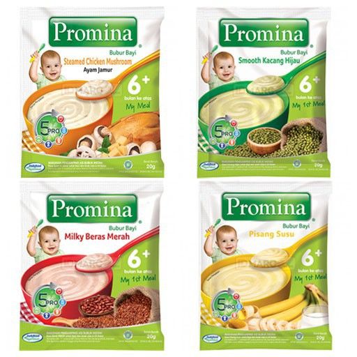 Promina Bubur Bayi 6+ 1 Renceng 8 Sachet 20 gr Bubur Bayi Instant 6 ...