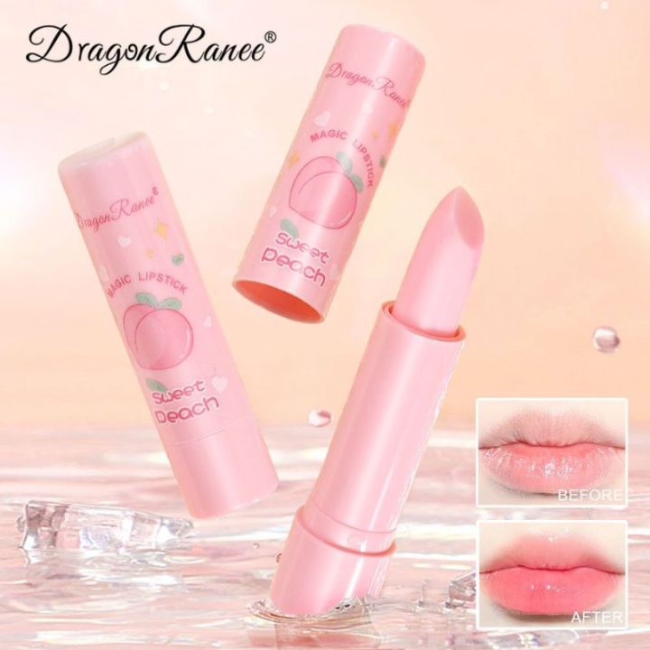 Dragon Ranee Sweet Peach Change Temperature Magic Lipstick Lipbalm | Lazada