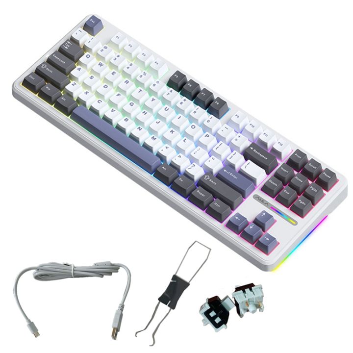 Aula F87 Mechanical Keyboard Set Kit 87 Key Hotswap Wireless Keyboard ...