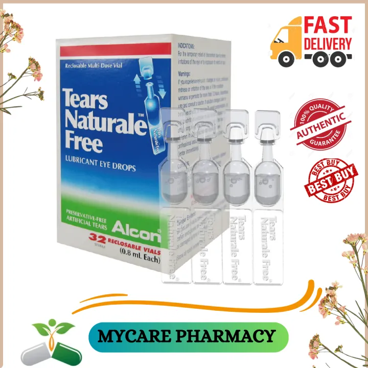 Alcon Tears Naturale Free Lubricant Eye Drops 0.8ml x 32's (EXP 09/24 ...
