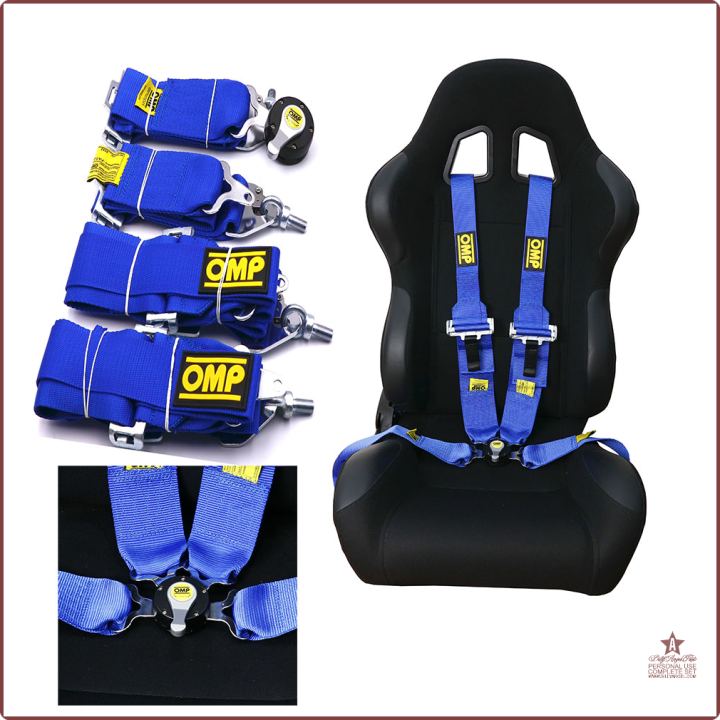 [op053] Universal 4 Point 6 Point Racing Car Seat Belt Harness With Camlock Quick Release Snap ...