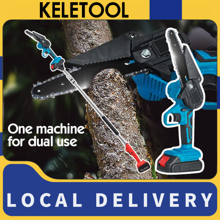 Electric chainsaw Telescoping pole Pruning Wood splitting chainsaws One ...
