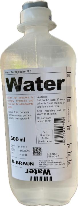 B-Braun Water for Injection, B.P. 500ml | Lazada Singapore