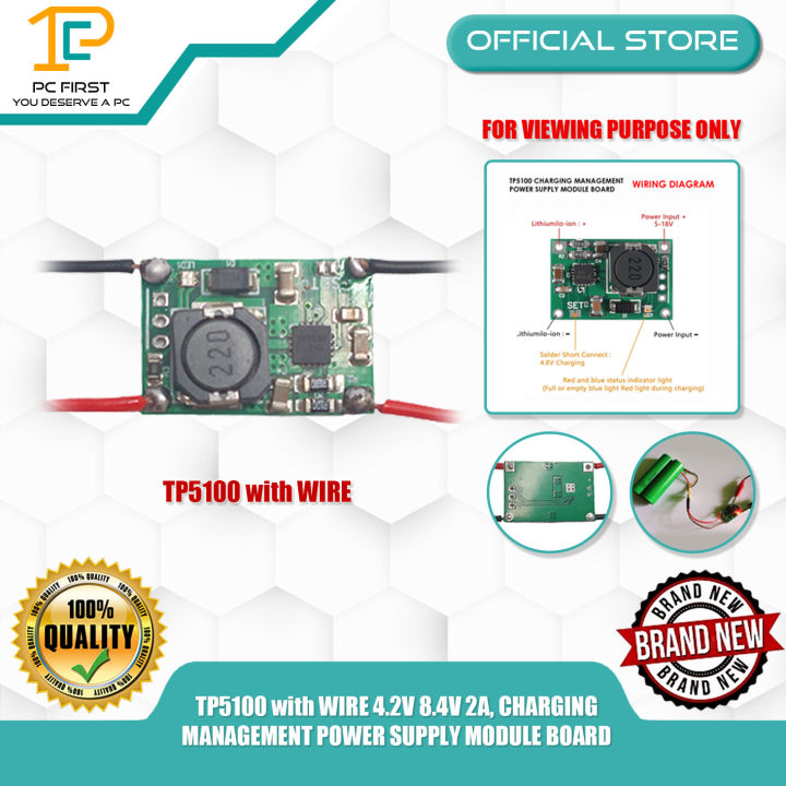 Tp5100 With Wire 4 2v 8 4v 2a Charging Management Power Supply Module