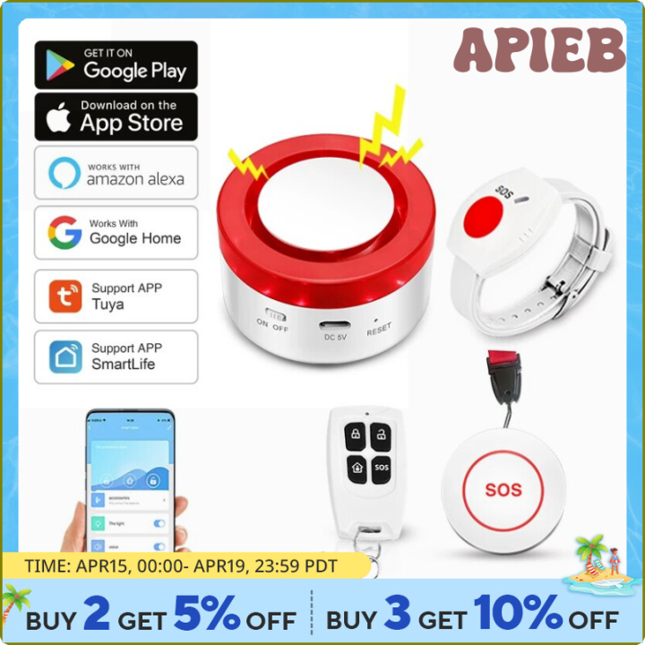APIEB WiFi Panic Button for Elderly Senior Emergency Fall Alert Devices ...