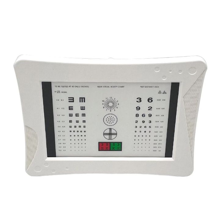 Near Visual Acuity Chart AMUREME Portable LED Near Vision Eye Chart ...