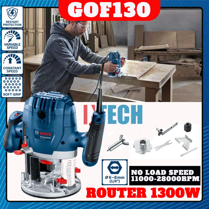 BOSCH GOF130 / GOF 130 ELECTRIC PLUNGE ROUTER 1300W | Lazada