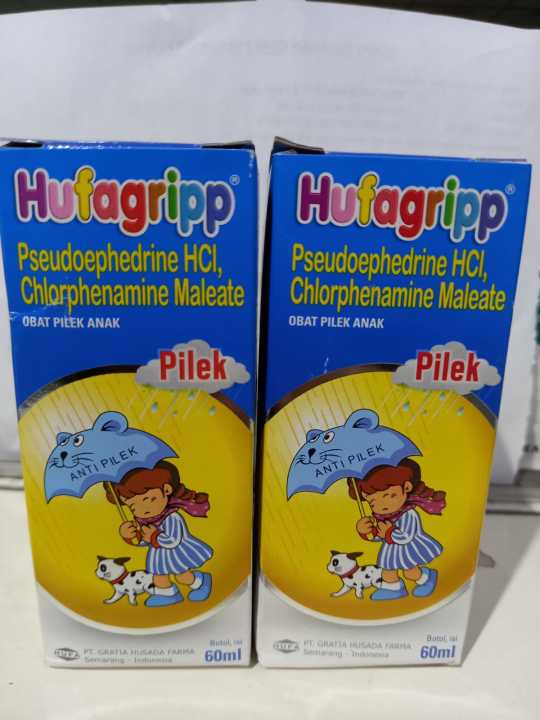 Hufagrip Pilek Sirup 60 ml / Hufagrip Biru 60 ml - Meringankan bersin ...